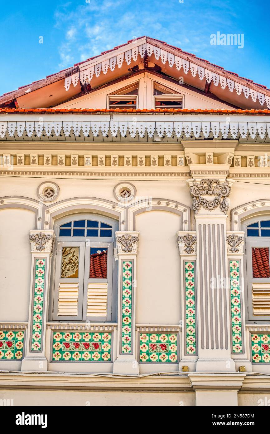 Colorful Chinese Houses in Singapore Stock Photo - Alamy