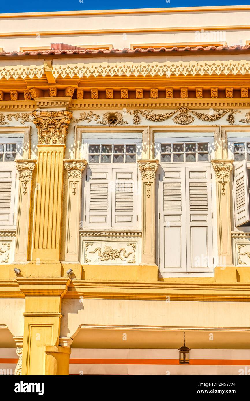 Colorful Chinese Houses in Singapore Stock Photo - Alamy