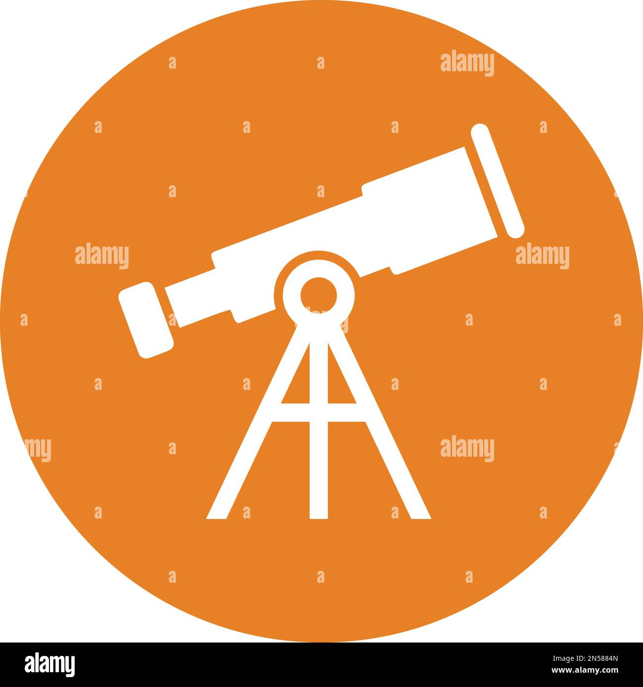 Telescope, astronomy, science icon - Simple editable vector EPS file ...