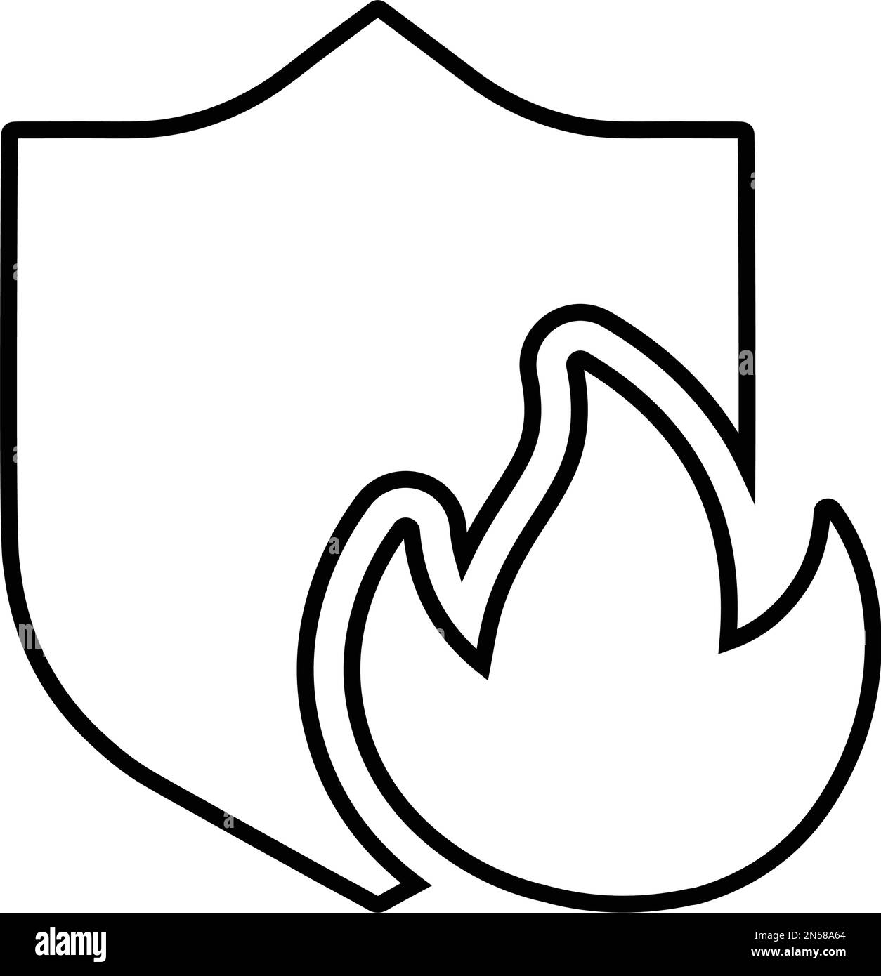 Shield, firewall icon - Simple editable vector EPS file Stock Vector ...