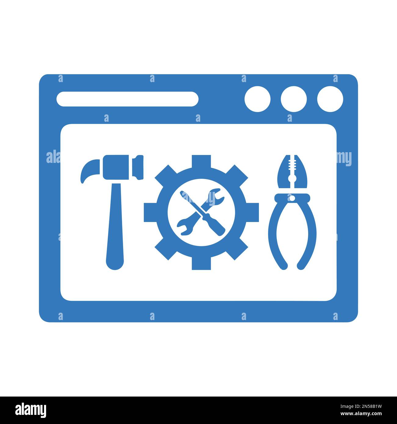 Website, maintenance icon - Simple editable vector EPS file Stock Vector Image & Art - Alamy