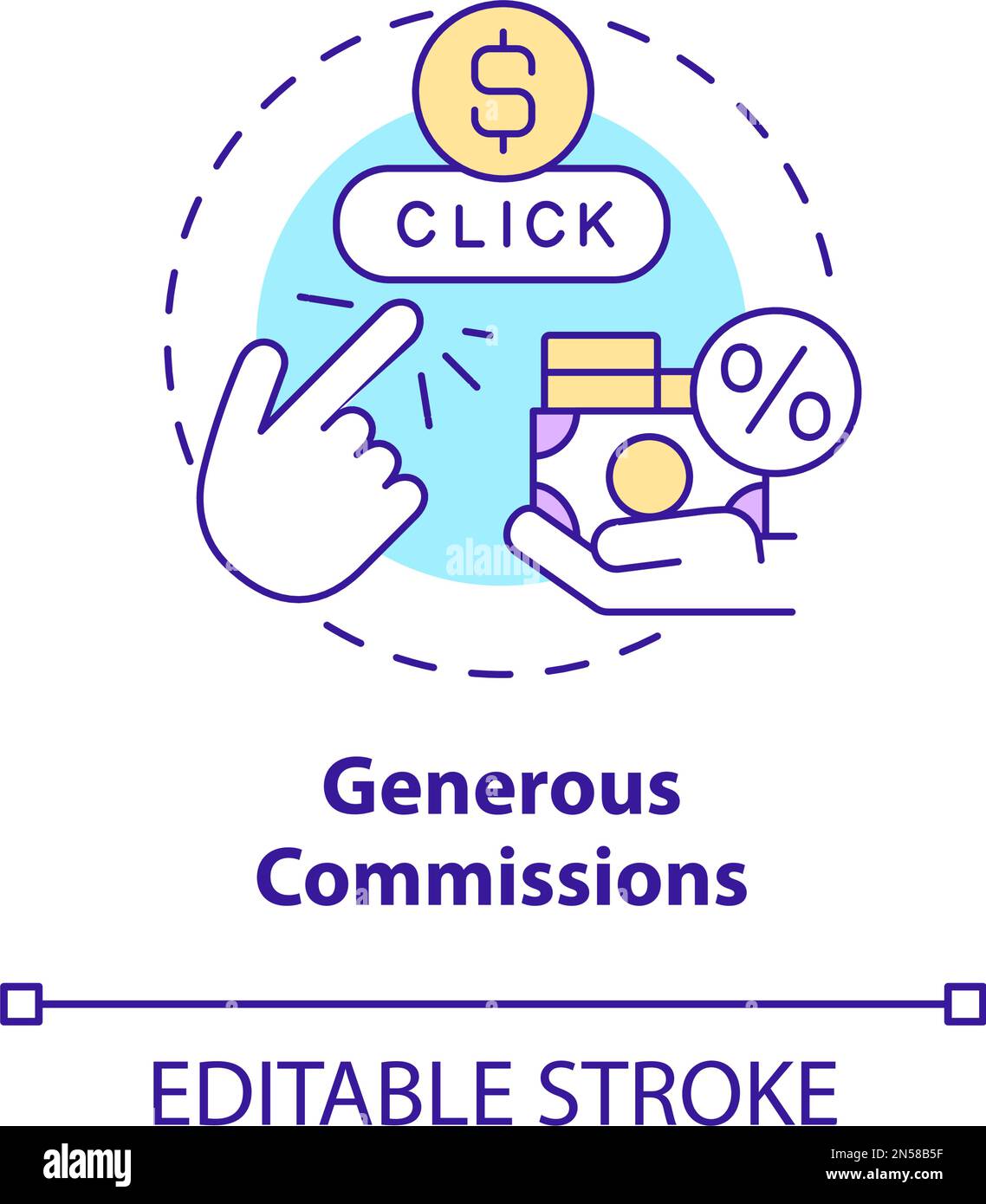 Generous commissions concept icon Stock Vector Image & Art - Alamy