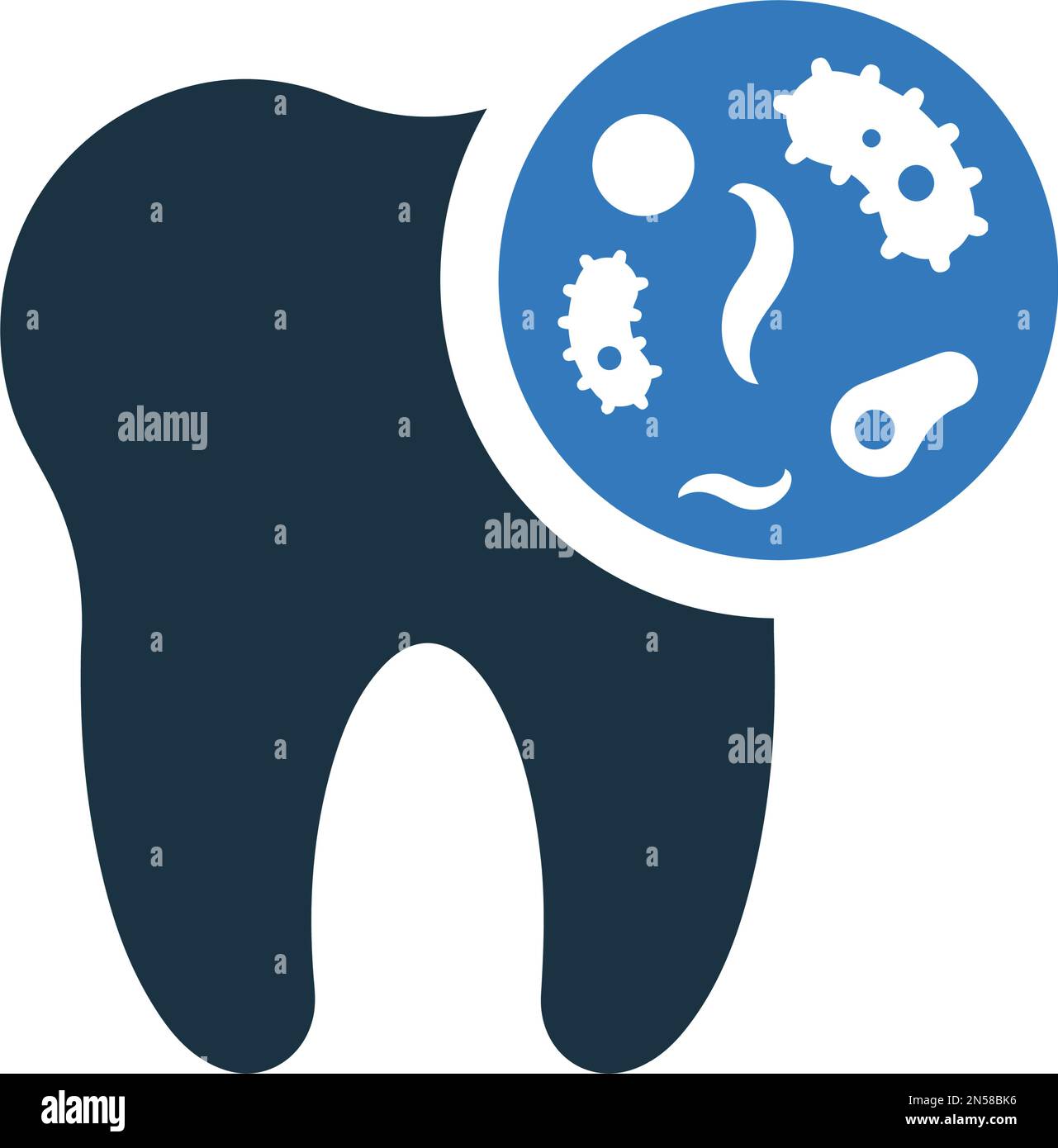 Tooth, germs, dental icon - Simple editable vector EPS file Stock ...