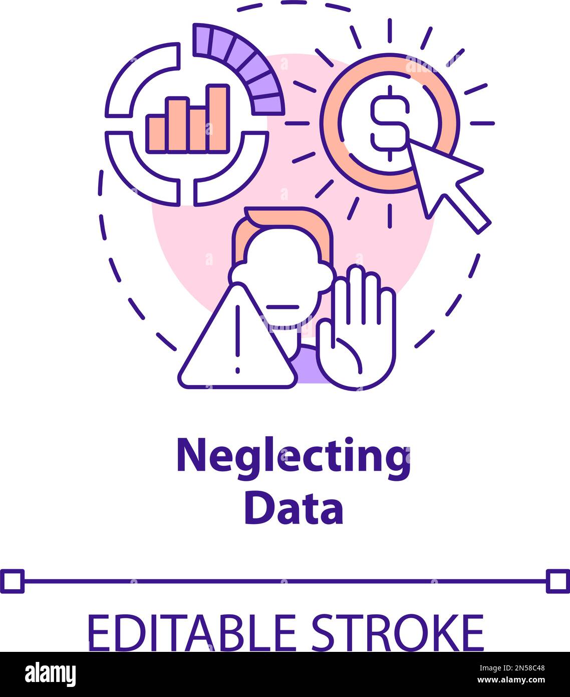 Neglecting data concept icon Stock Vector Image & Art - Alamy