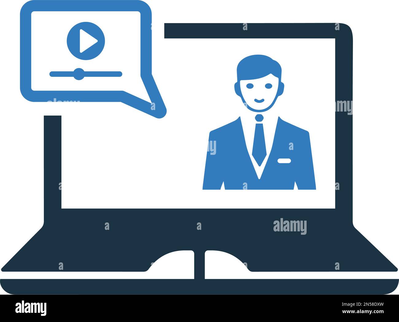 Tutorial, elearning icon - Simple editable vector EPS file Stock Vector ...