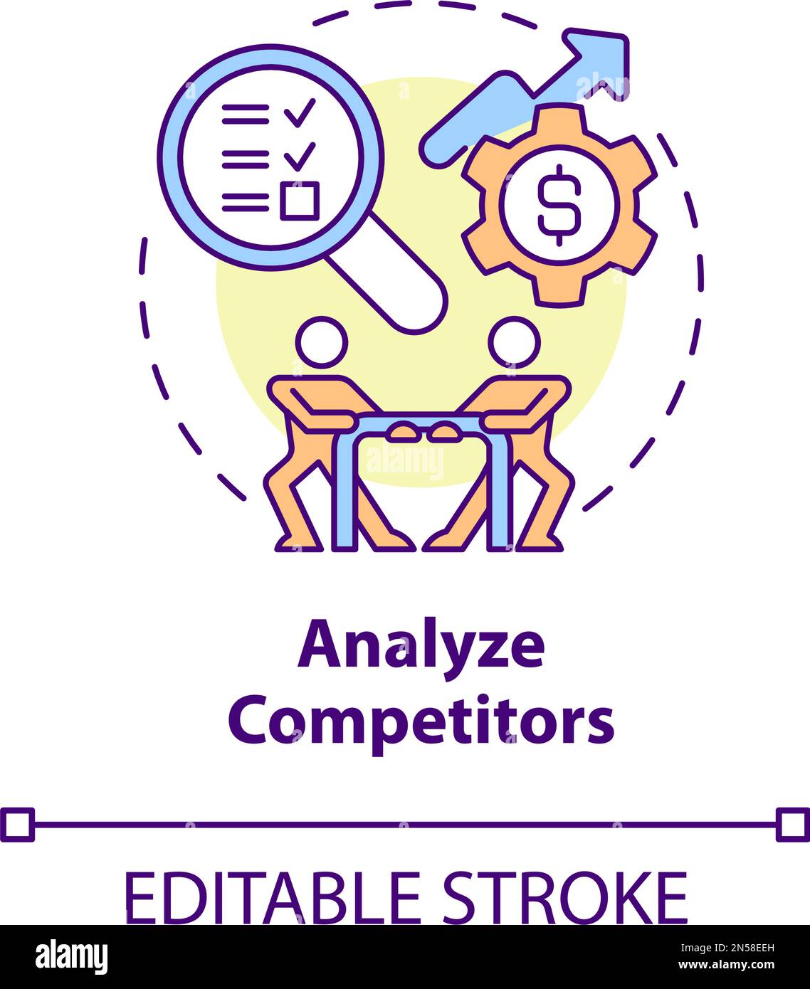 Analyze competitors concept icon Stock Vector Image & Art - Alamy