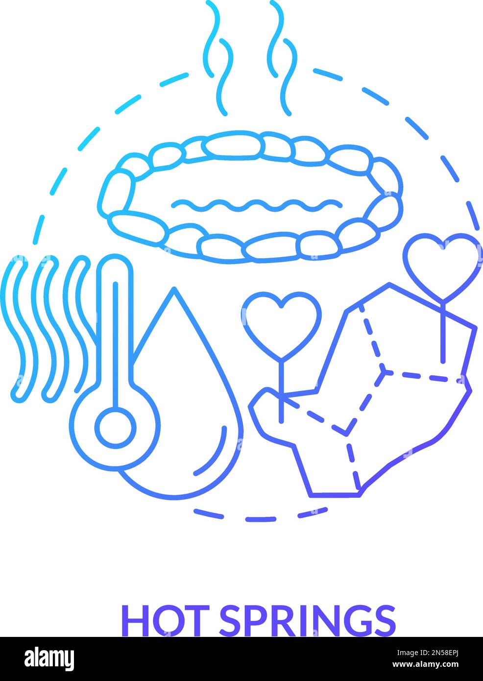 Geothermal springs Stock Vector Images - Alamy