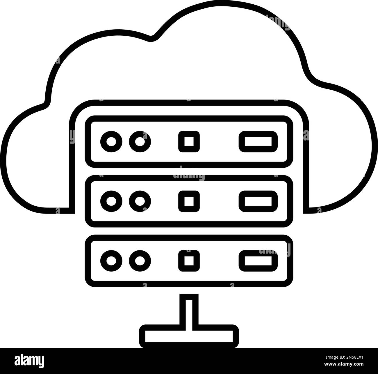 Storage, cloud, host icon - Simple editable vector EPS file Stock Vector Image & Art - Alamy