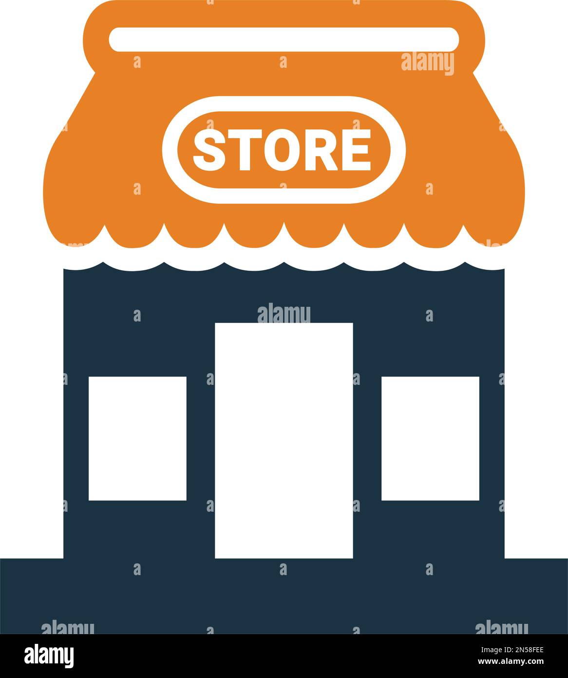 Store, shop icon - Simple editable vector EPS file Stock Vector Image ...