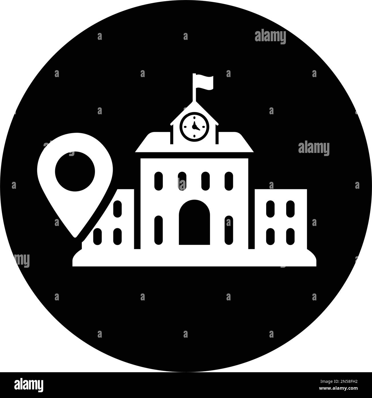 University location Stock Vector Images - Alamy