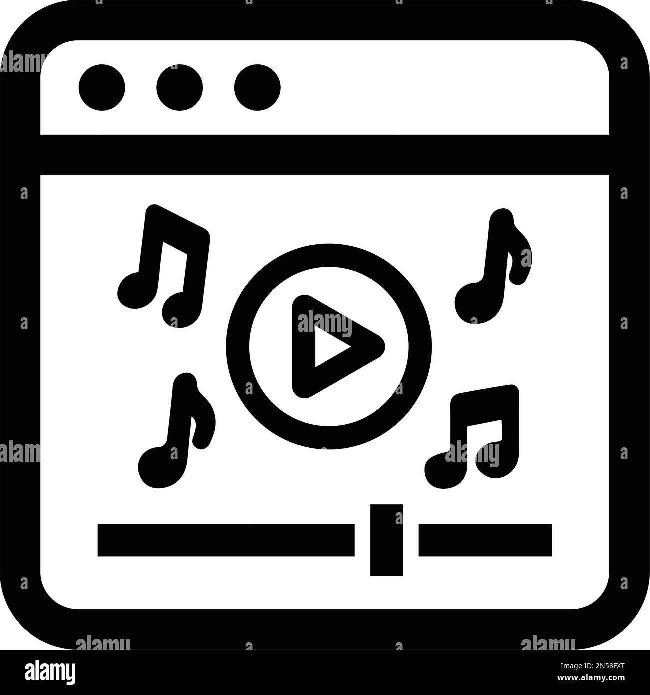 Video, music, tutorial icon - Simple editable vector EPS file Stock ...