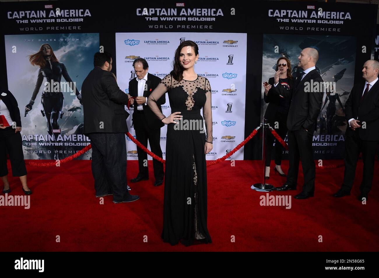 Haley Atwell arrives at the World Premiere of "Captain America: The ...