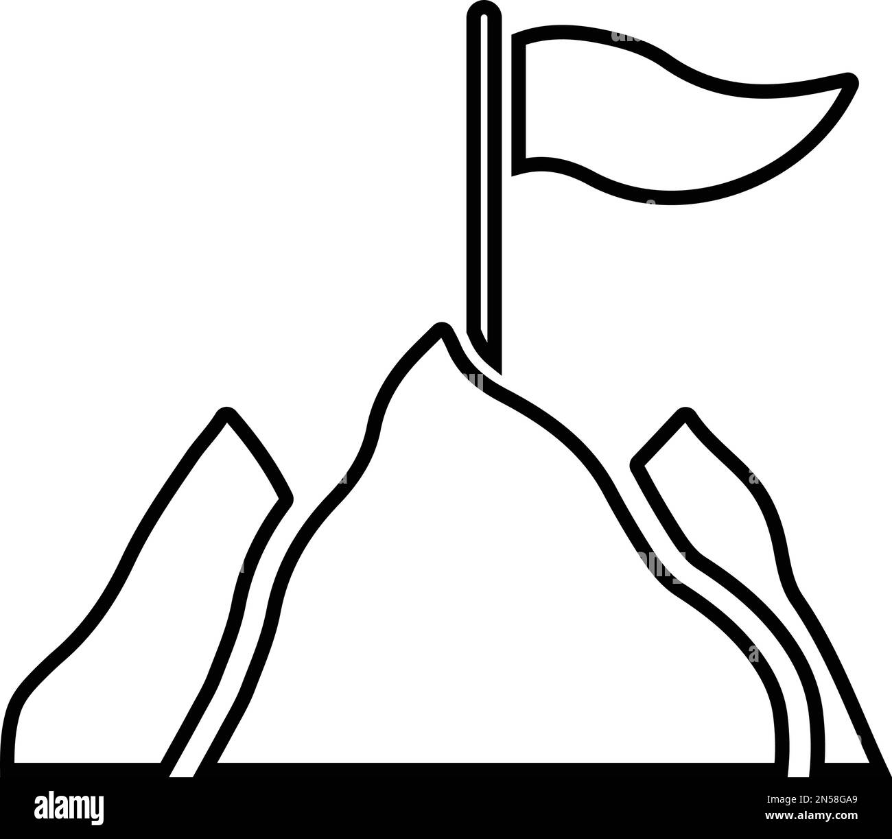 Business mission line icon Black and White Stock Photos & Images - Alamy