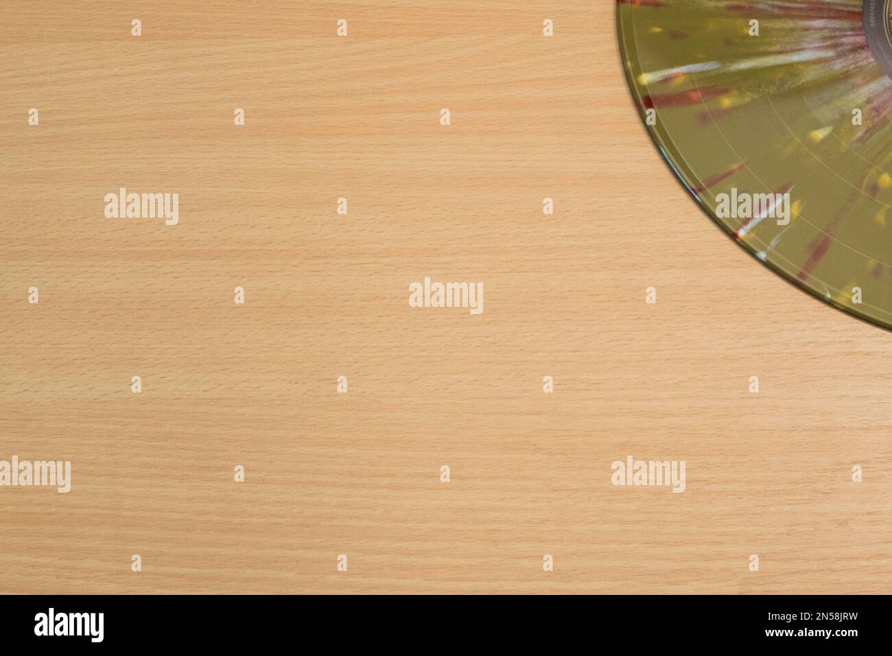 vinyl record on table for backgrounds Stock Photo - Alamy