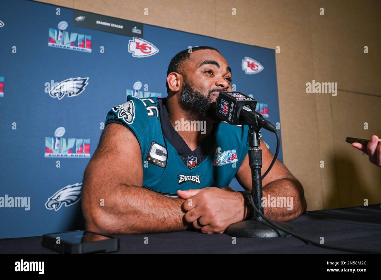 Philadelphia Eagles defensive end Brandon Graham speaks during a press ...