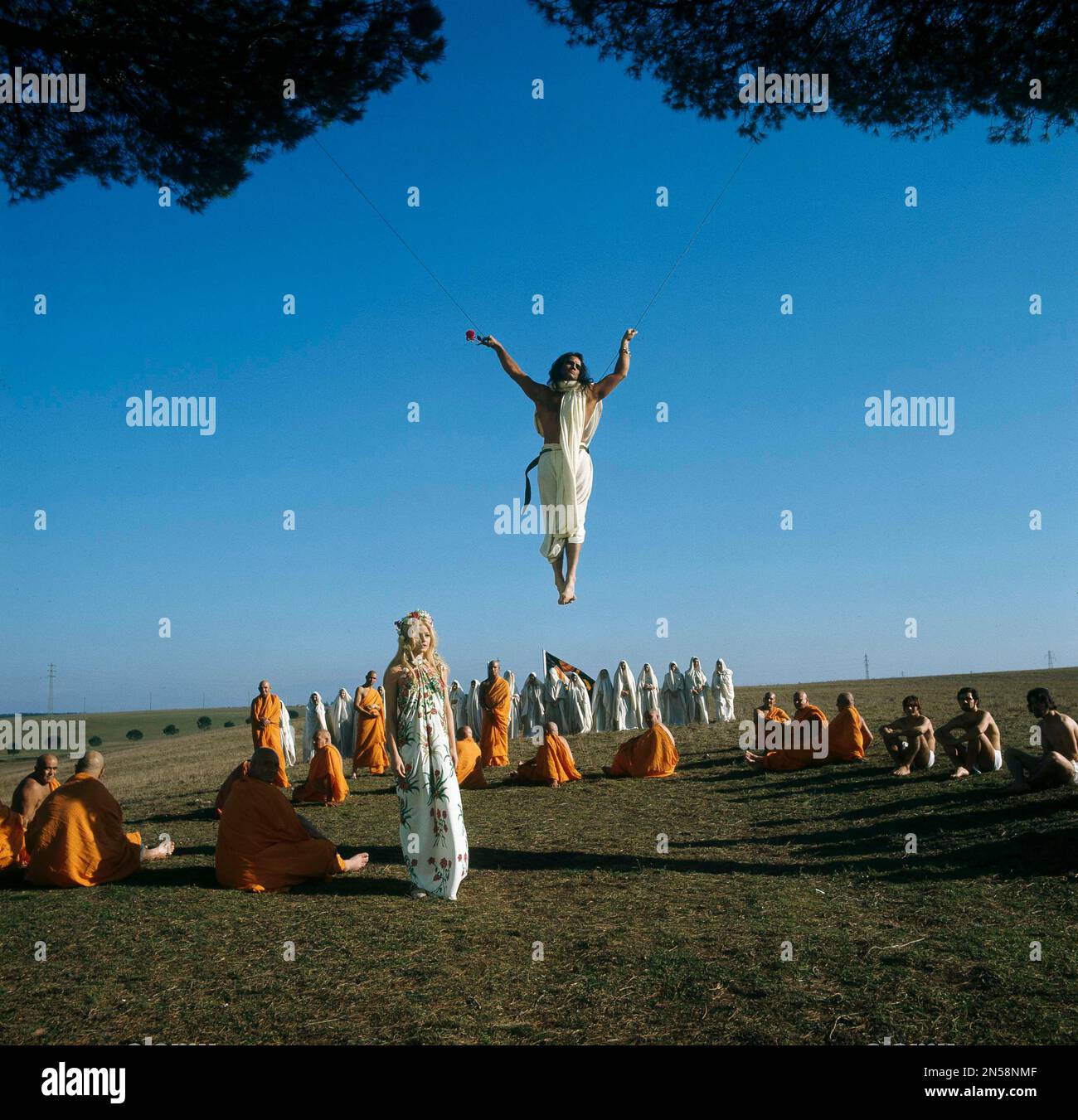 American actor Marlon Brando is shown with Ewa Aulin in a new film ...