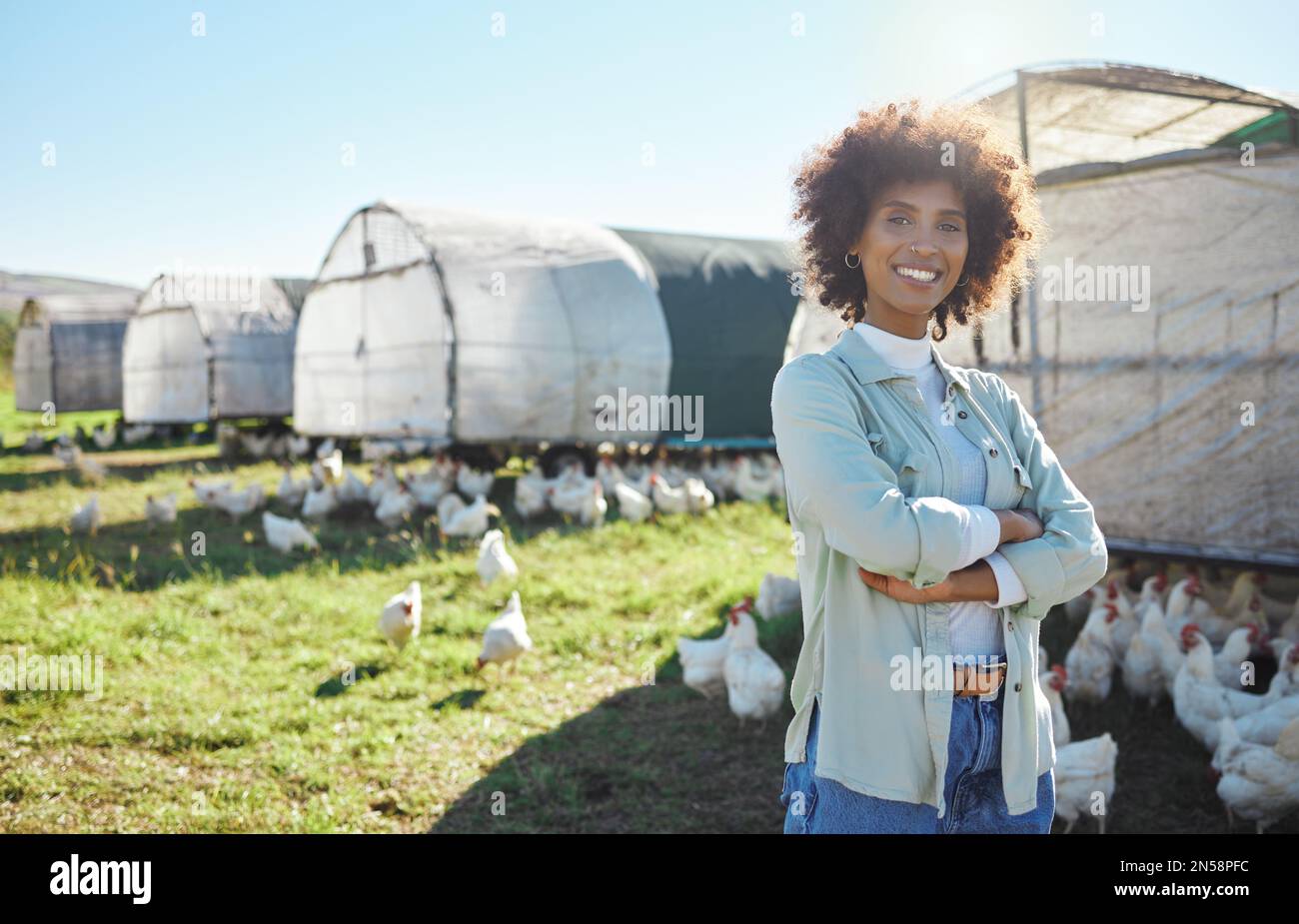 Agriculture, portrait and black woman leadership, proud and farming in ...