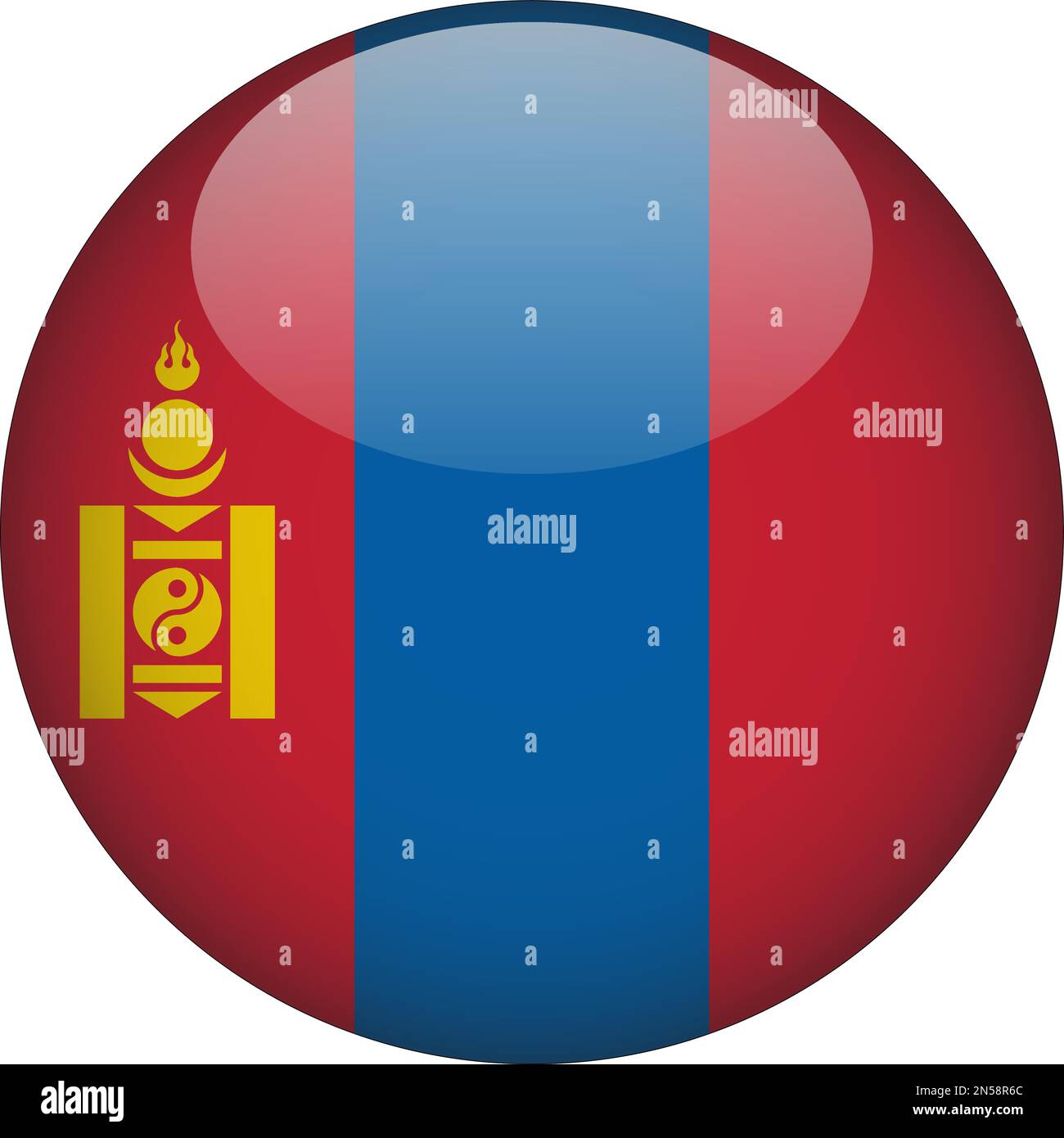 Mongolia 3D Rounded Flag Icon Button Vector Stock Vector Image & Art - Alamy