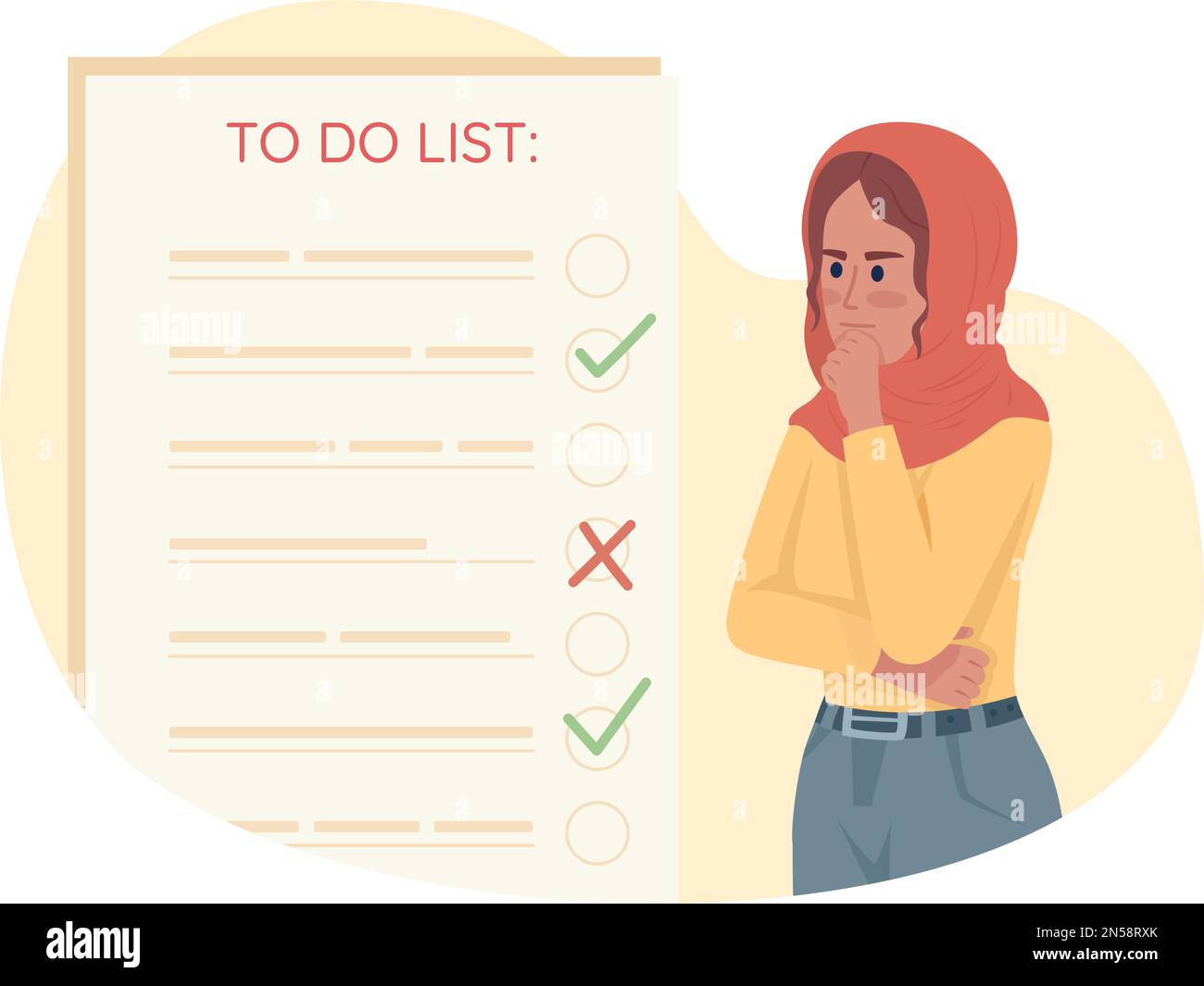 Creating checklist flat concept vector illustration Stock Vector Image ...