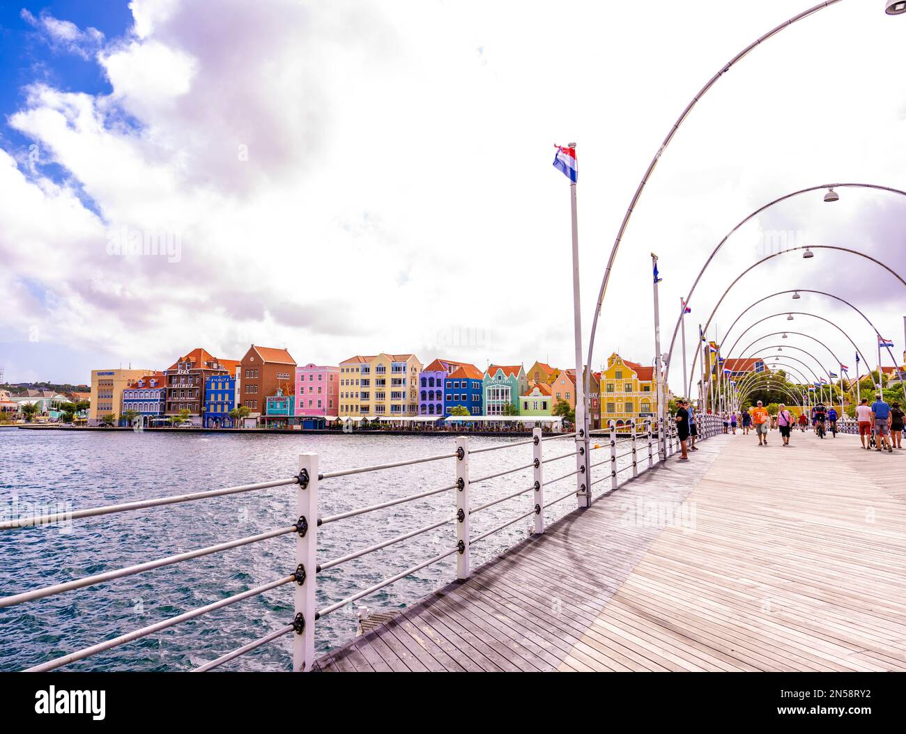 Curacao, Dutch Caribbean island life, known for the Koningin Emmabrug ...