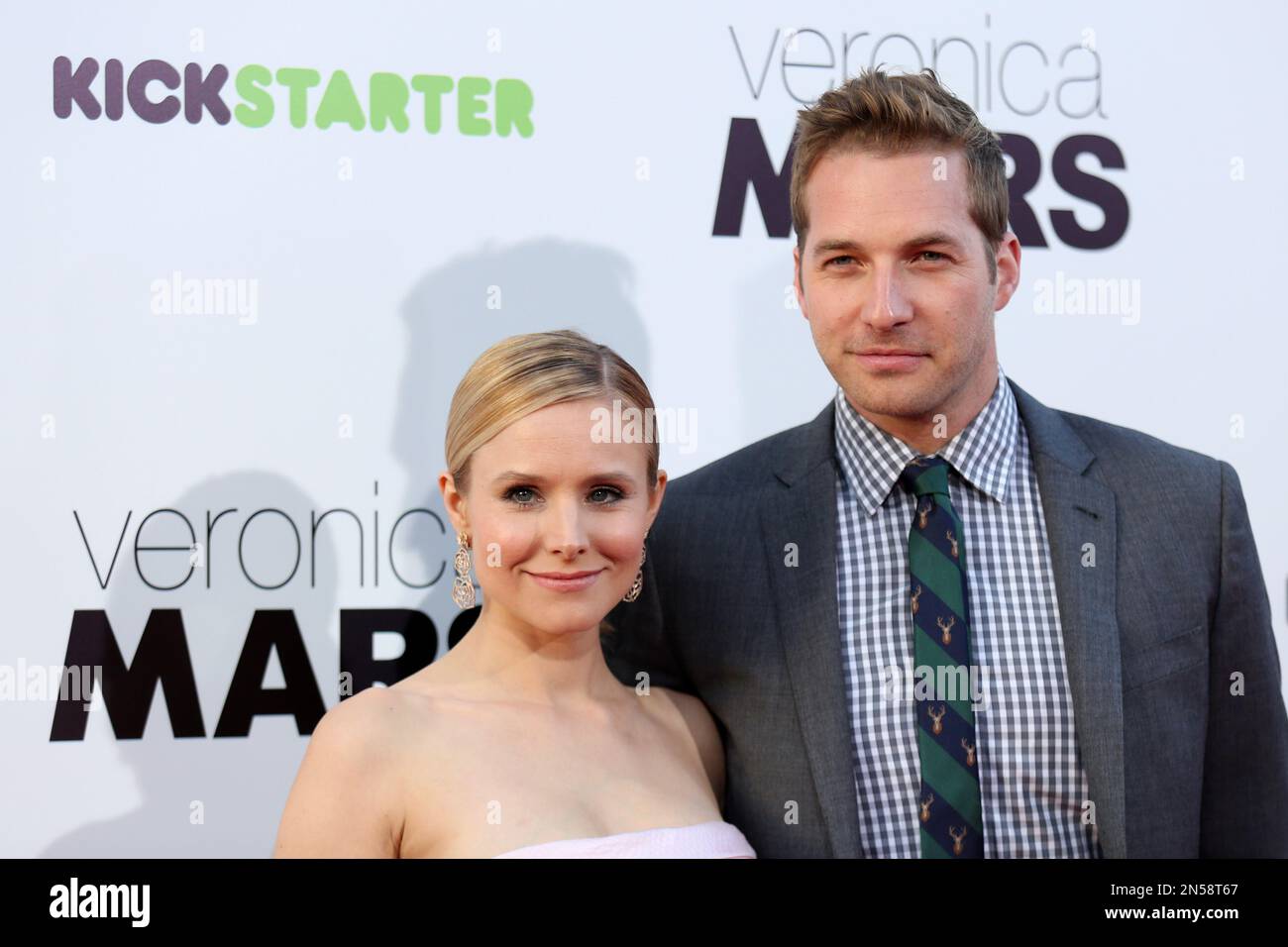 Kristen Bell, left, and Ryan Hansen arrive at the LA Premiere of ...