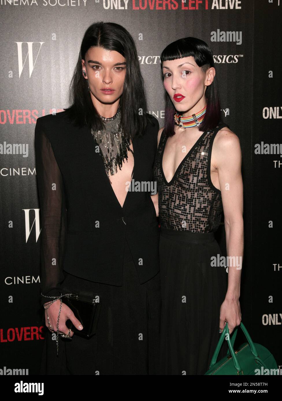 Fashion model Crystal Renn, left, and Michelle Harper, right, attend a ...