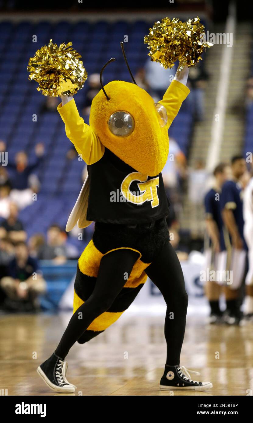 The Georgia Tech mascot performs during the second half of a first ...
