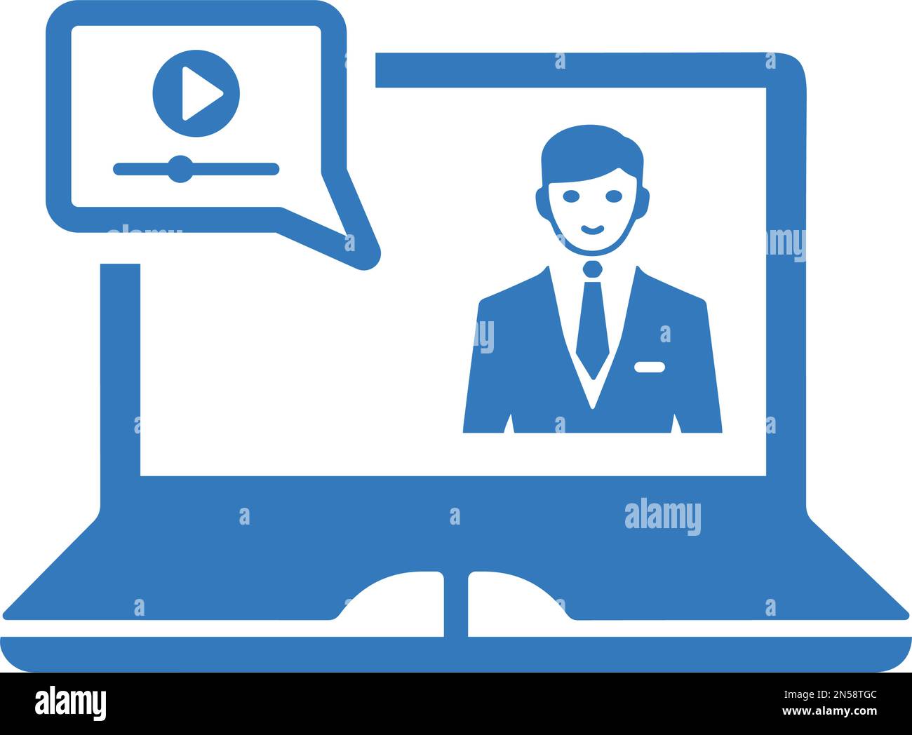 Tutorial, elearning icon - Simple editable vector EPS file Stock Vector ...