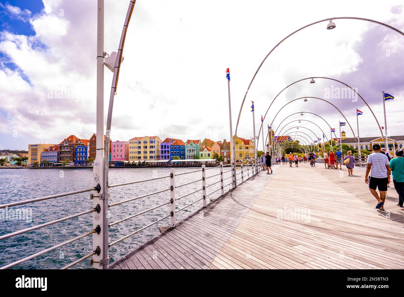 Curacao, Dutch Caribbean island life, known for the Koningin Emmabrug ...
