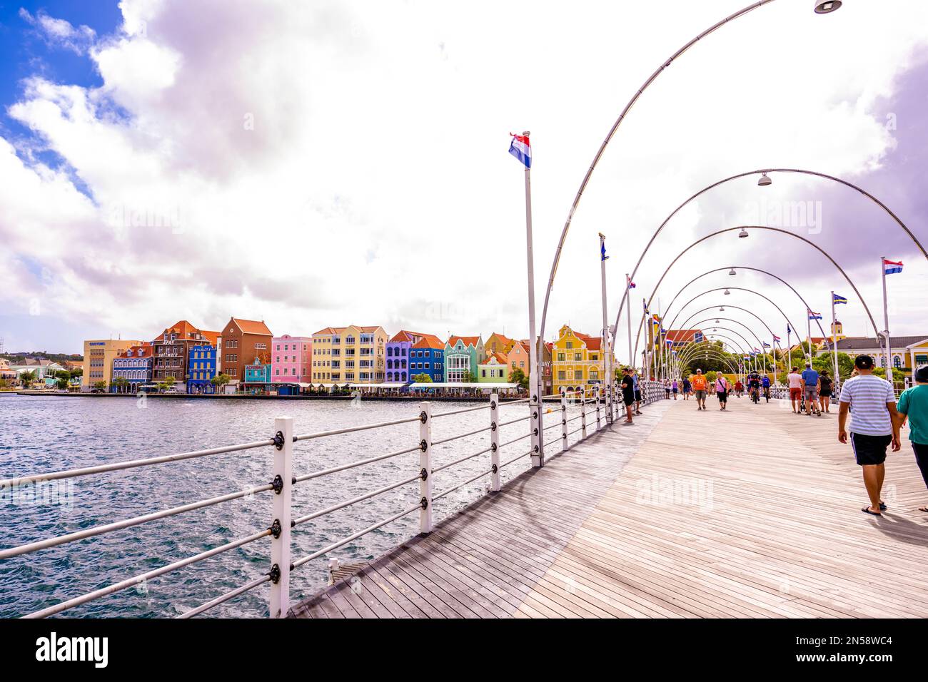 Curacao, Dutch Caribbean island life, known for the Koningin Emmabrug ...