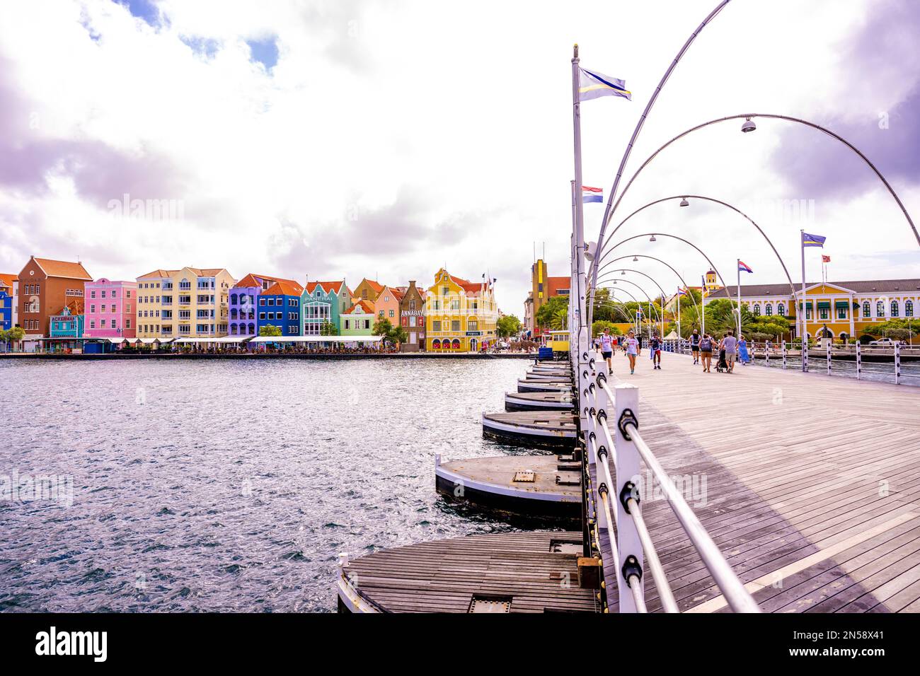 Curacao, Dutch Caribbean island life, known for the Koningin Emmabrug ...
