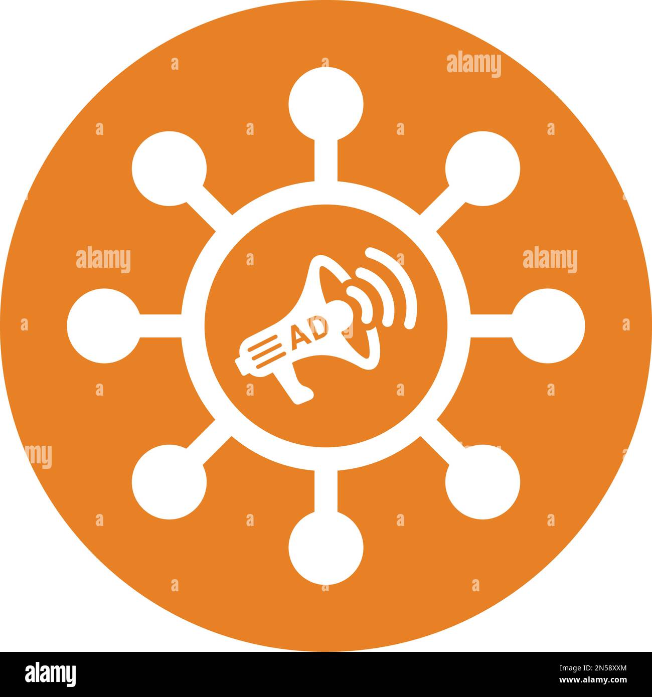 Viral, ad icon - Simple editable vector EPS file Stock Vector Image ...