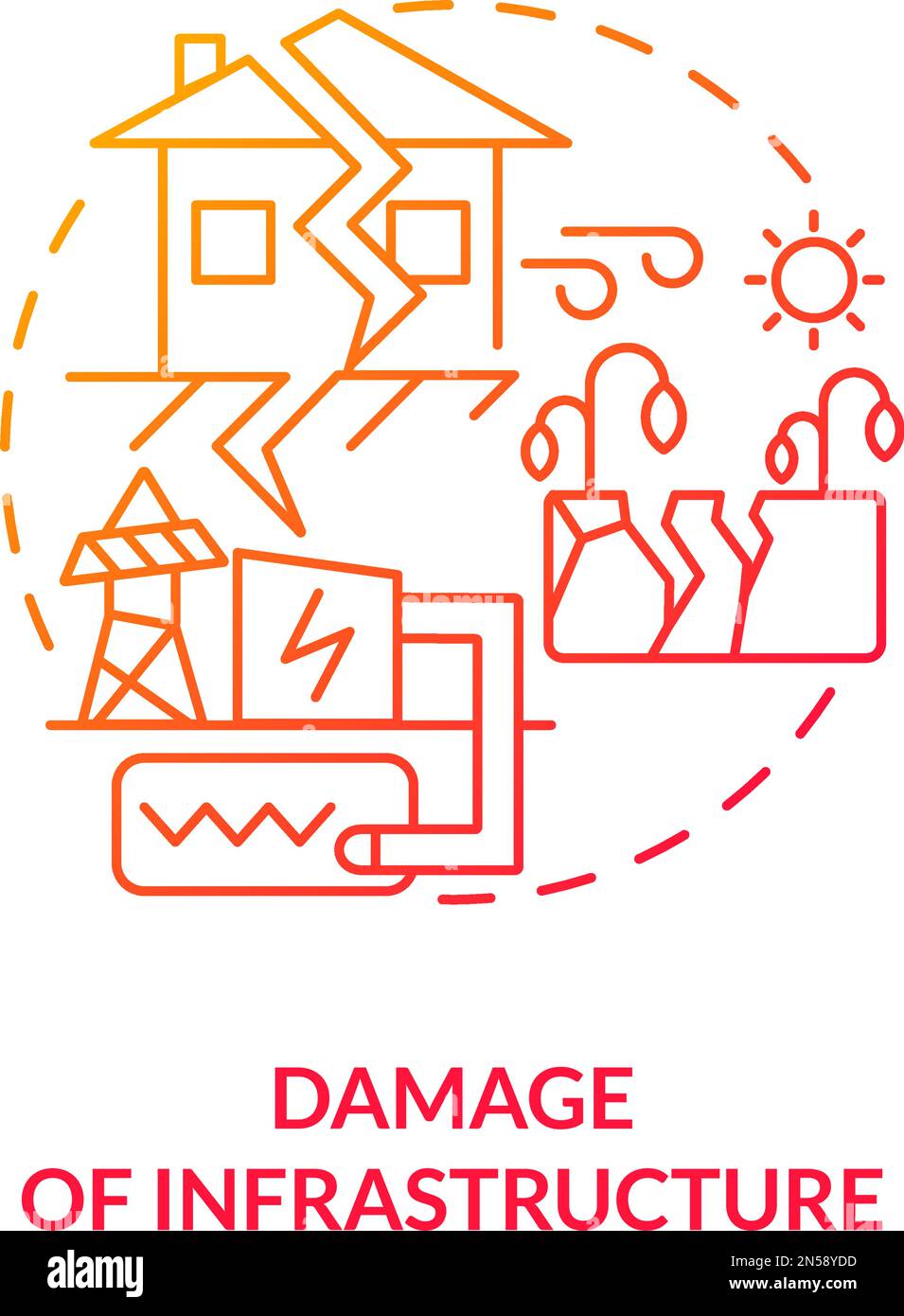 Power infrastructure damage Stock Vector Images - Alamy