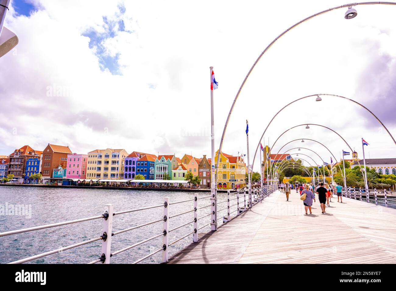 Curacao, Dutch Caribbean island life, known for the Koningin Emmabrug ...