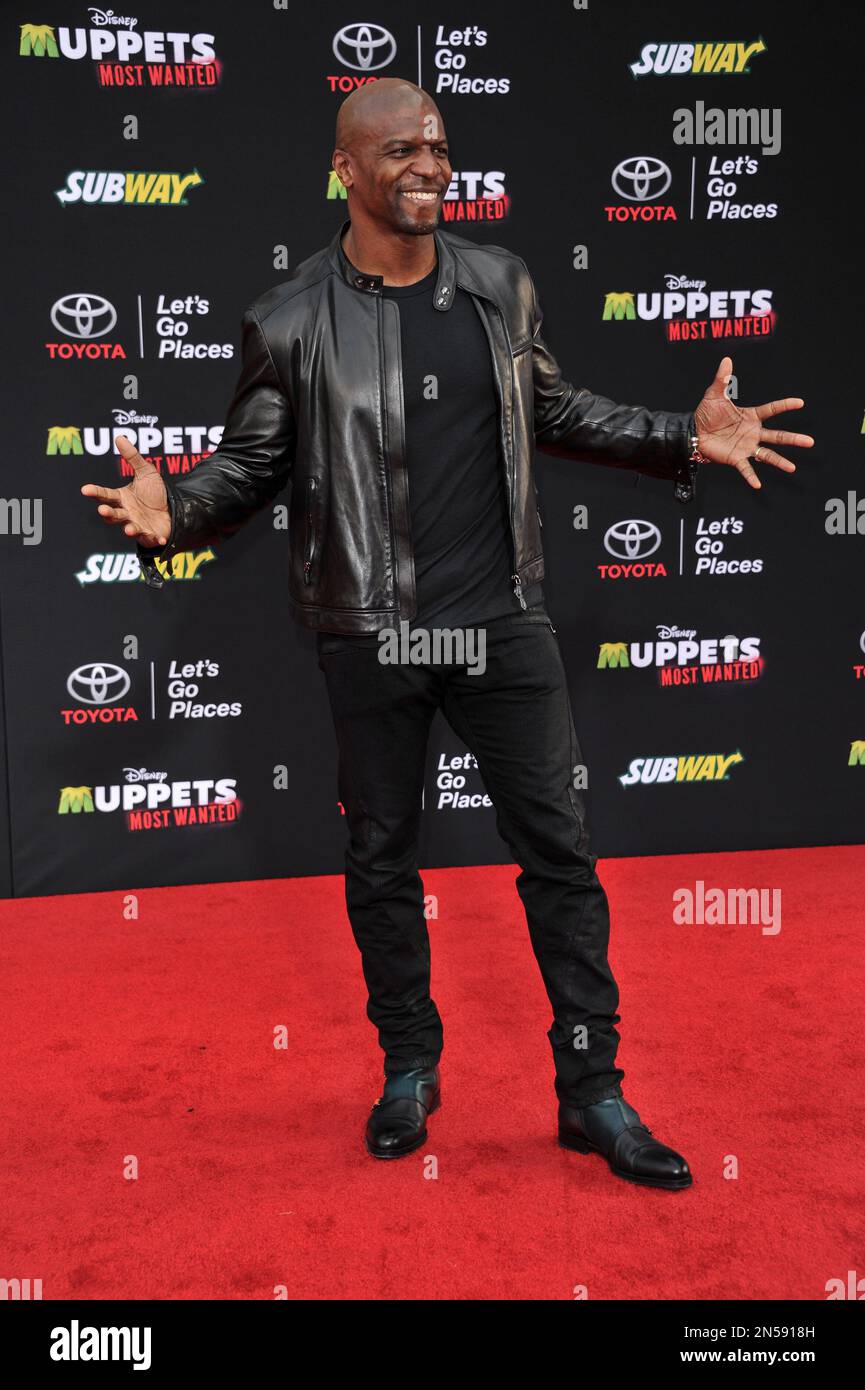 Terry Crews arrives at the World Premiere of "Muppets Most Wanted" on ...