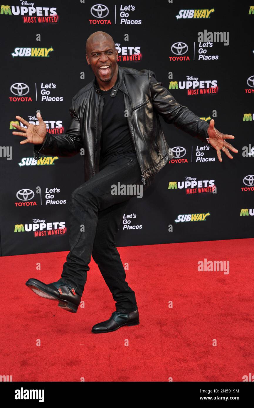 Terry Crews arrives at the World Premiere of "Muppets Most Wanted" on ...