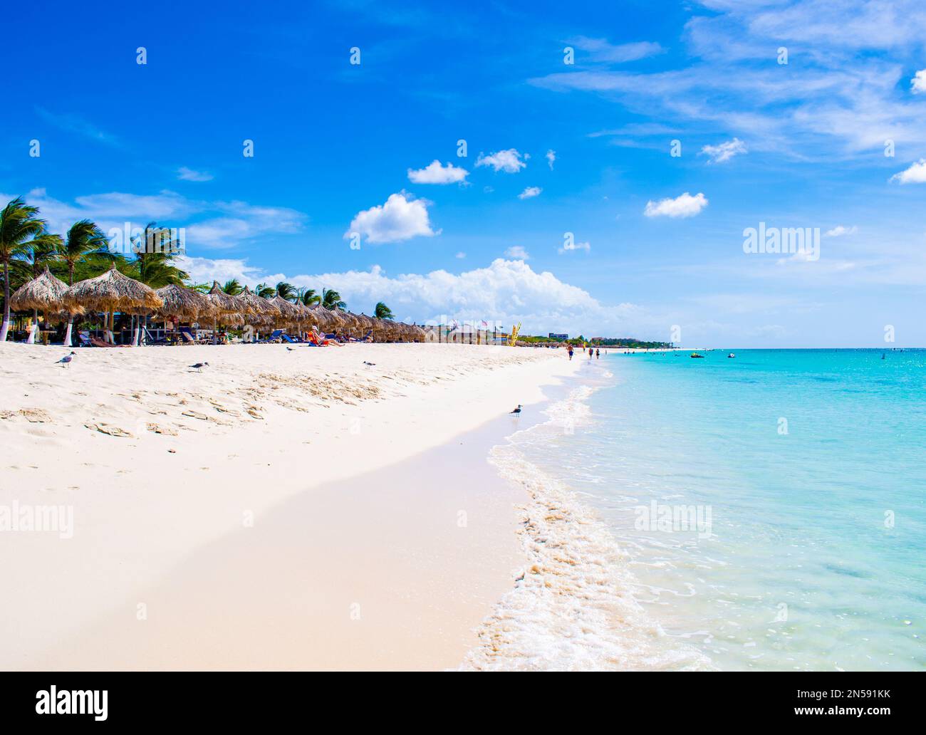 Eagle Beach, known for the wide white sand and bright blue ocean, next ...