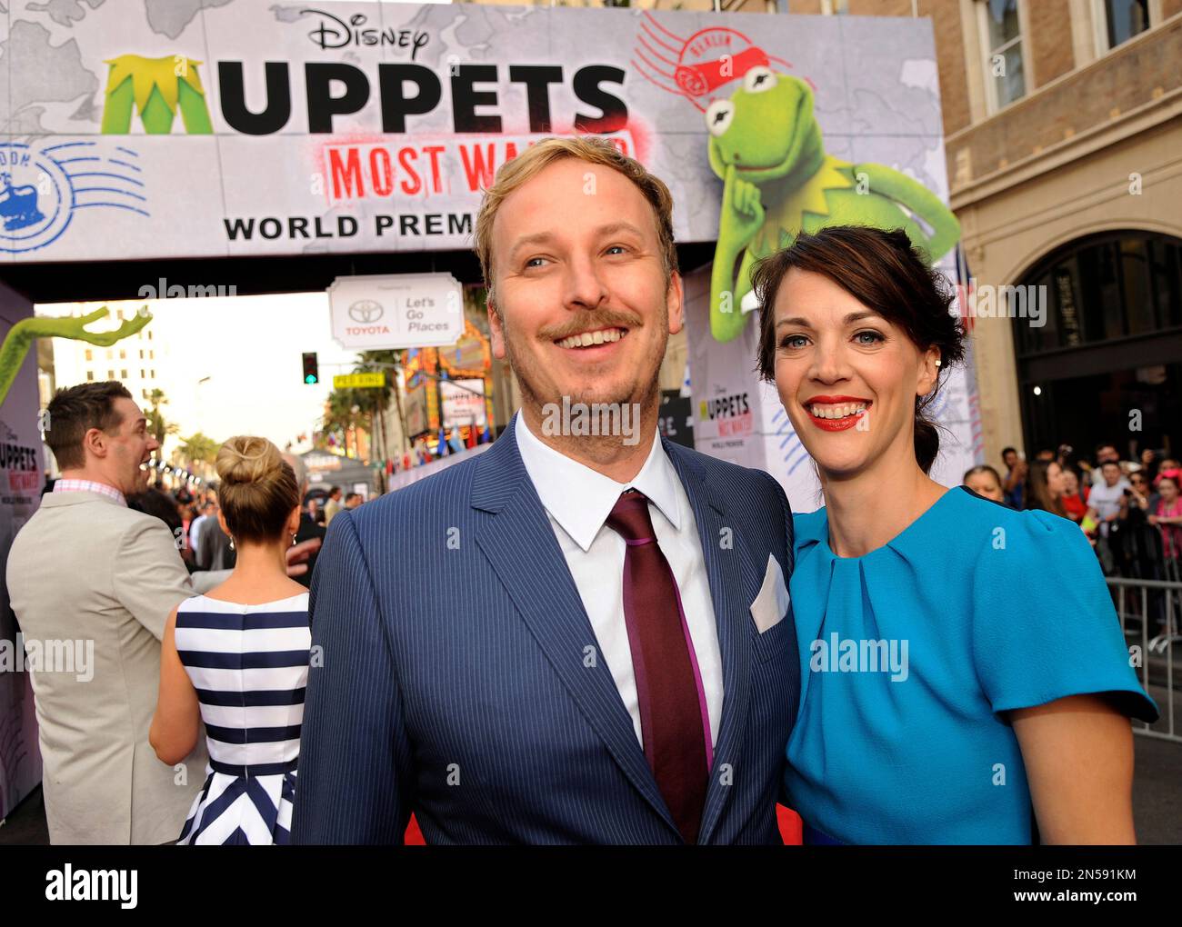 James Bobin, director/co-writer of "Muppets Most Wanted," poses with ...