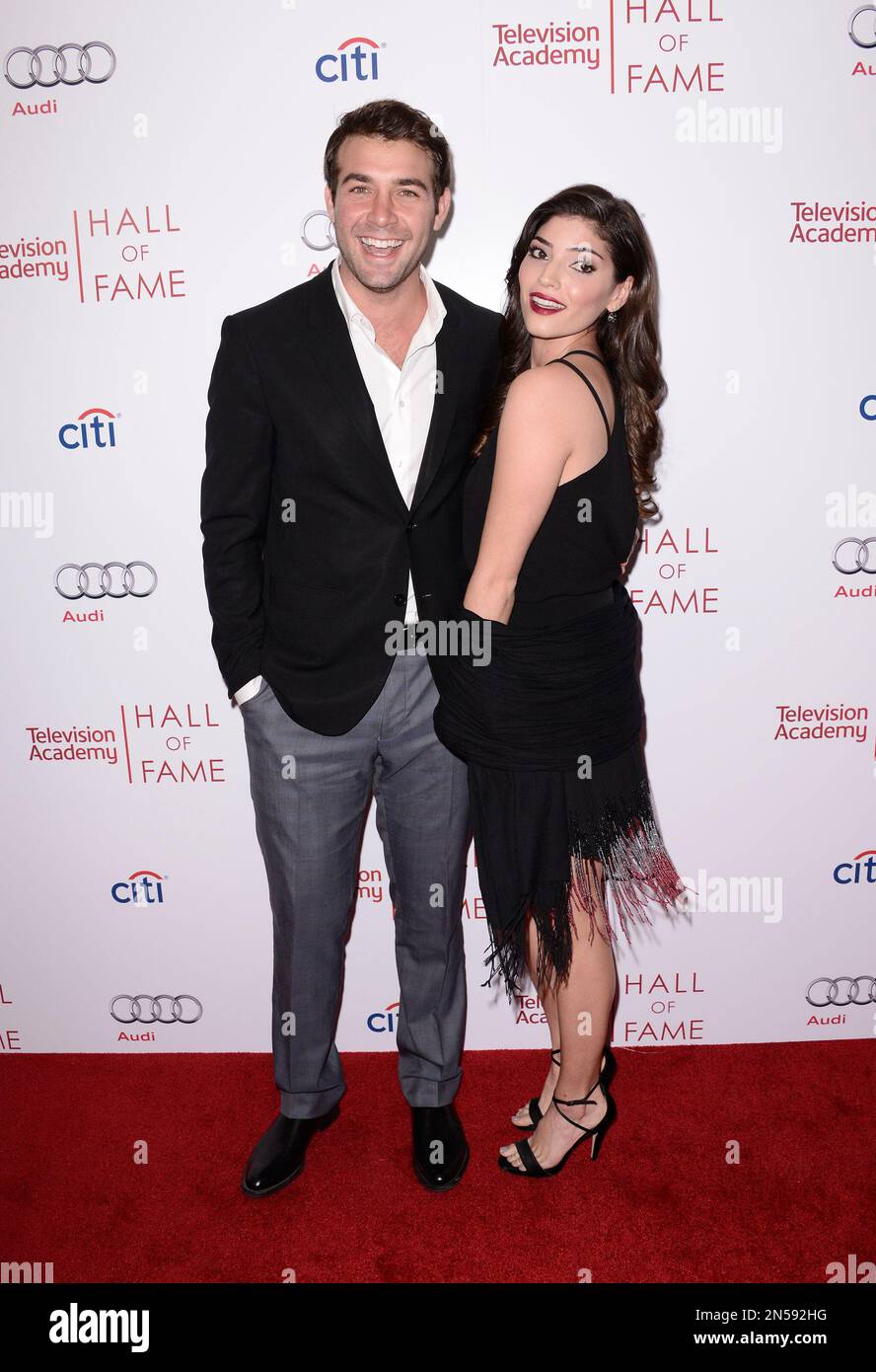 Actor James Wolk, left, and actress Amanda Setton attend the 2014 ...