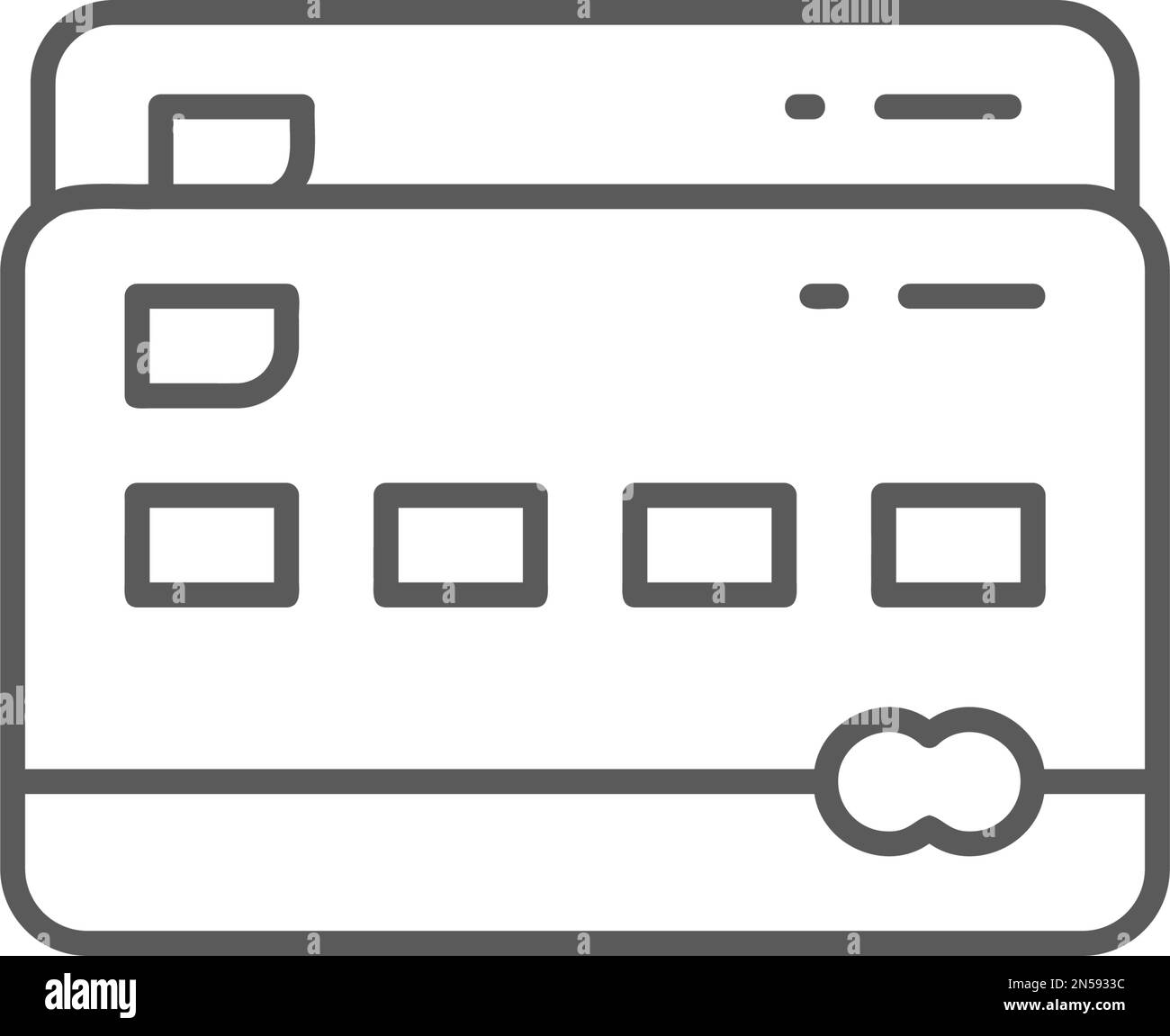 Two credit cards, bank cards lineal icon. Shopping, online banking ...