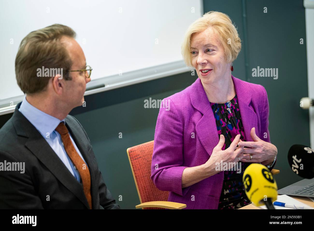 Bjorn Eriksson, Director General of the Swedish Medicines Agency, left ...