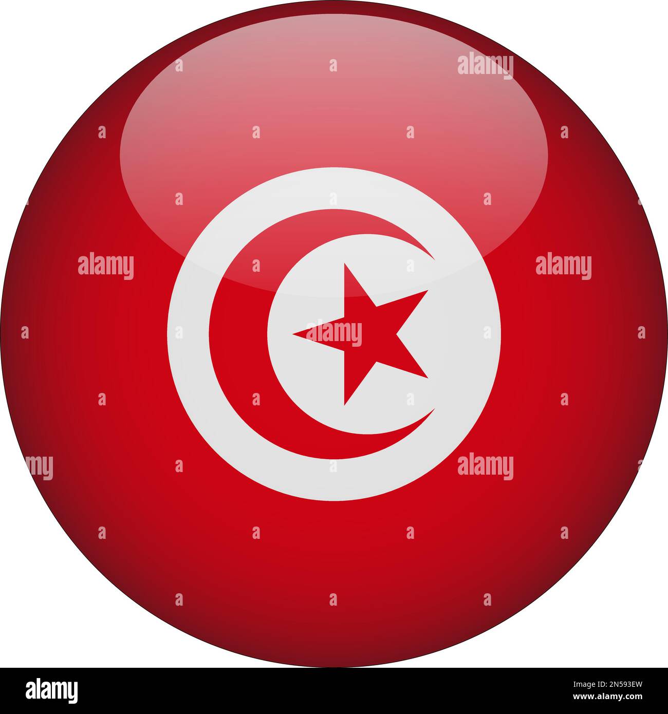 Tunisia 3D Rounded Flag Icon Button Vector Stock Vector Image & Art - Alamy
