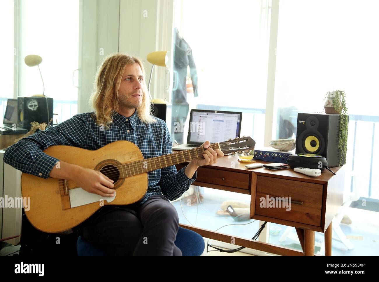 Musician Aaron Bruno, of AWOLNATION, poses for a portrait on Tuesday ...