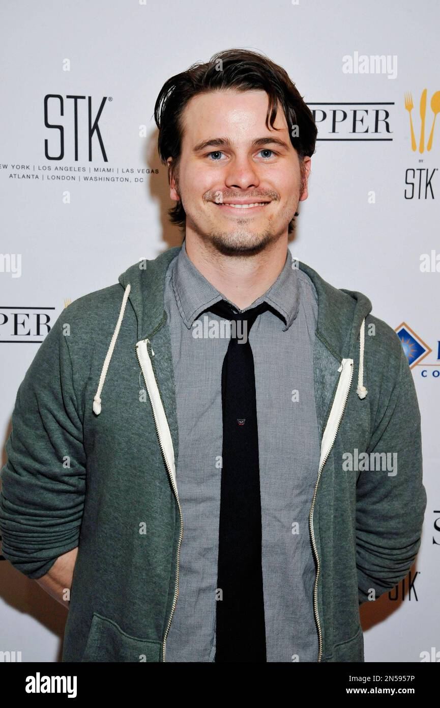 Actor Jason Ritter poses on the red carpet at the "We'll Never Have ...