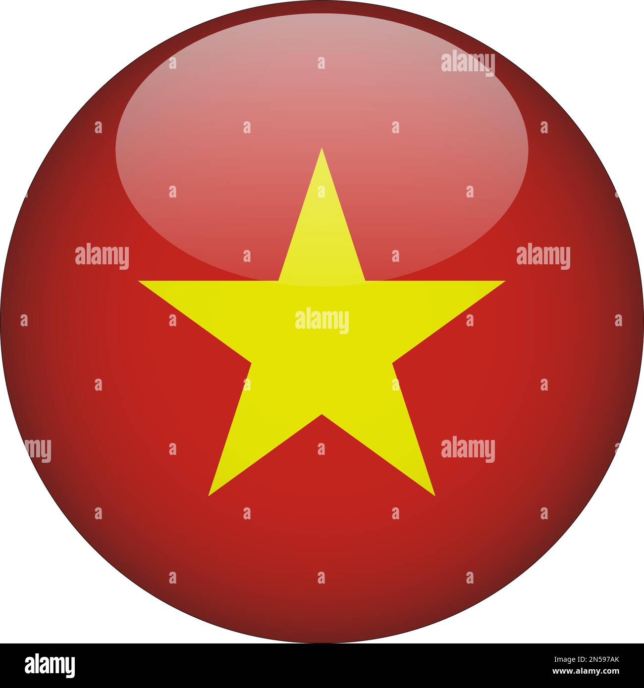 Vietnam 3D Rounded Flag Icon Button Vector Stock Vector Image & Art - Alamy