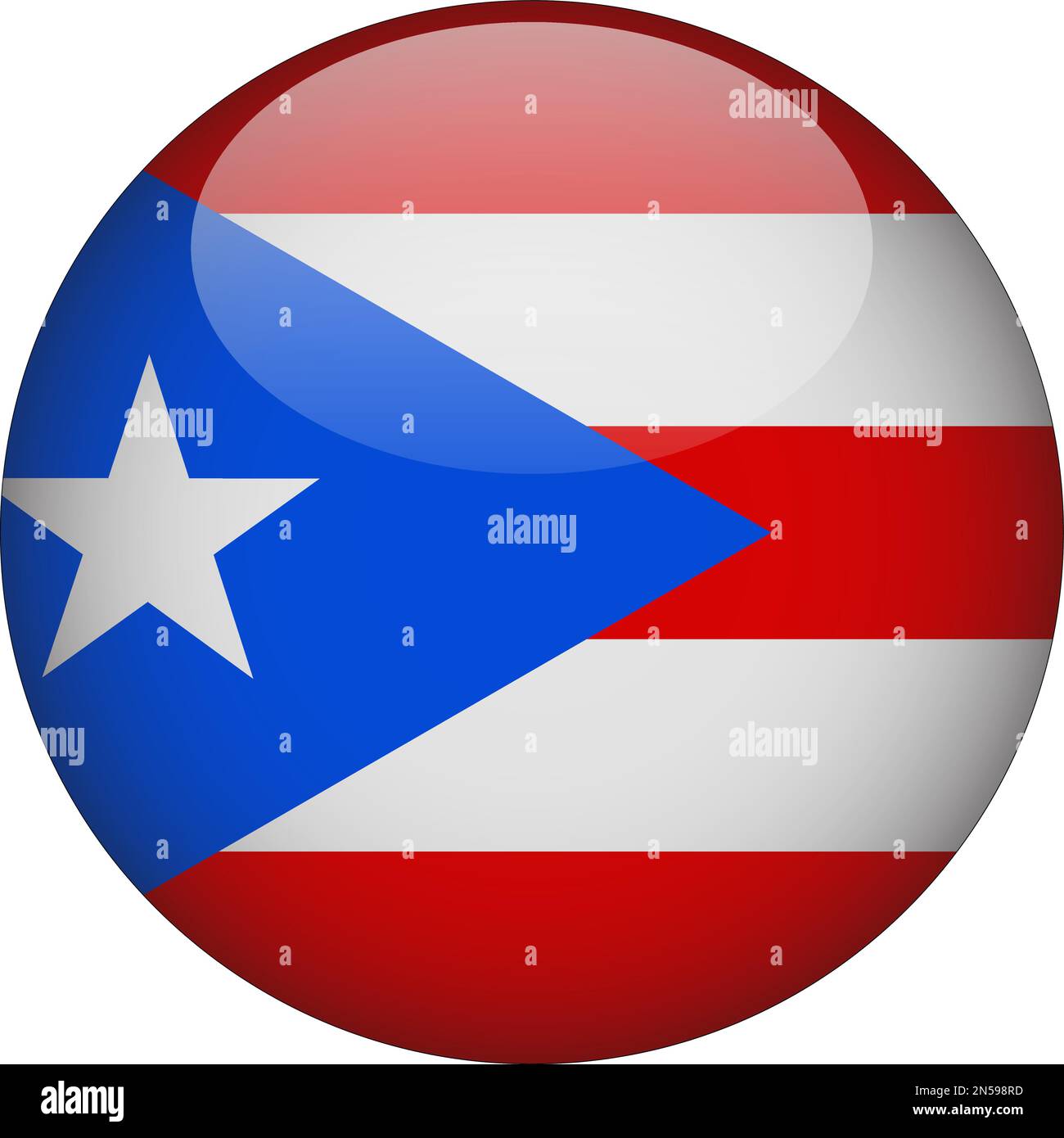 Puerto Rico 3D Rounded Flag Icon Button Vector Stock Vector Image & Art - Alamy