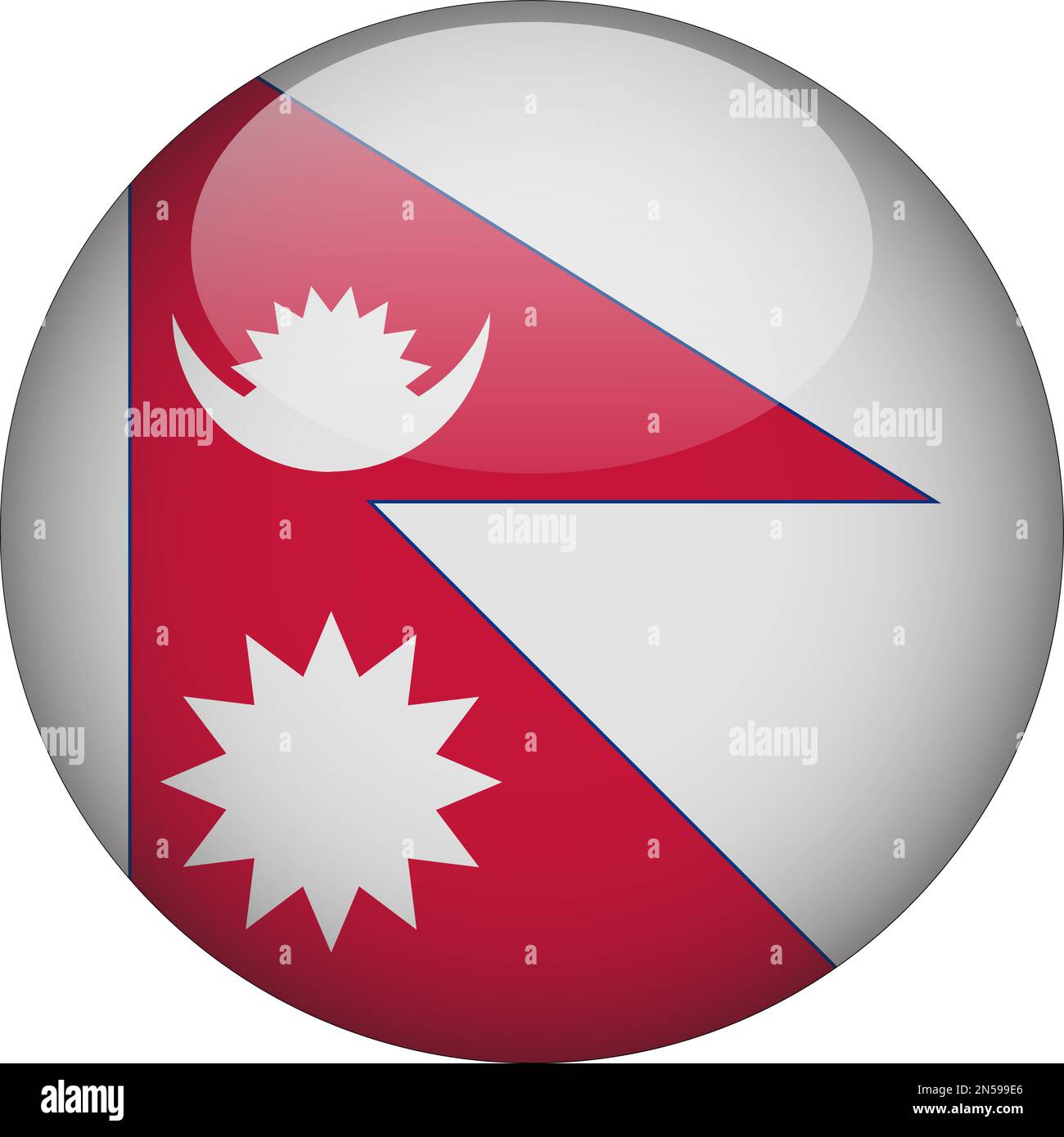 Nepal 3D Rounded Flag Icon Button Vector Stock Vector Image & Art - Alamy
