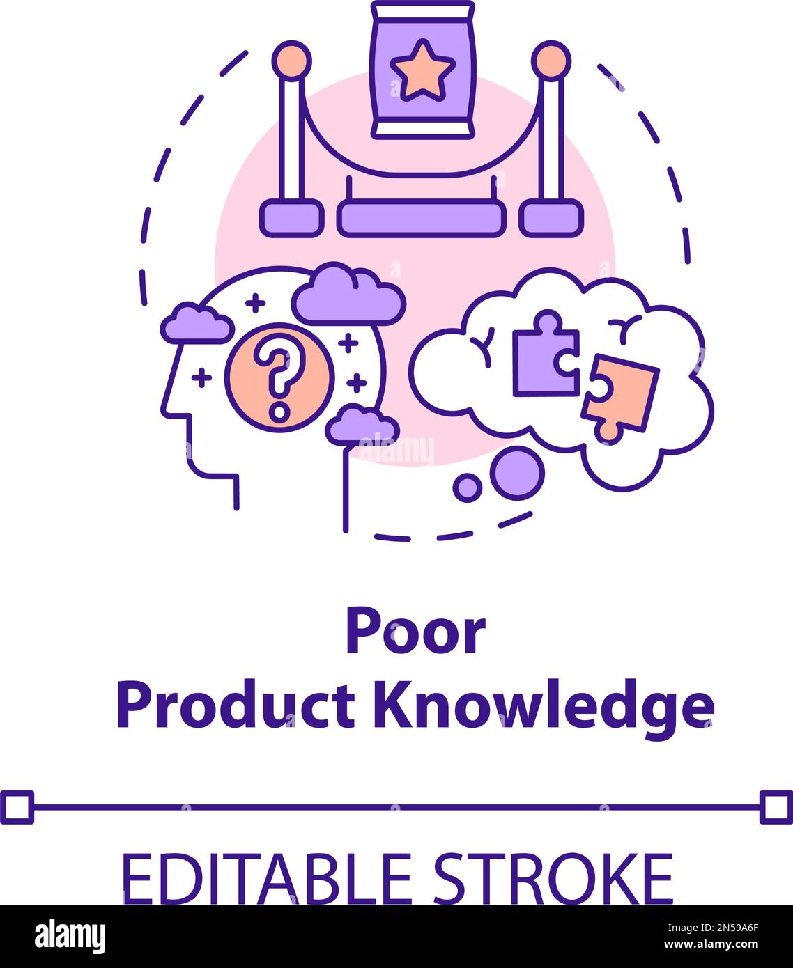 Poor product knowledge concept icon Stock Vector Image & Art - Alamy