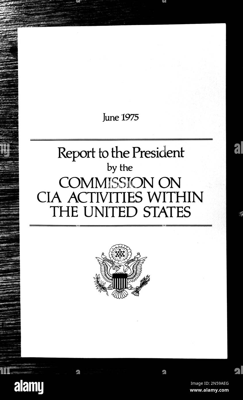 This is the cover of the Rockefeller Commission report on domestic ...