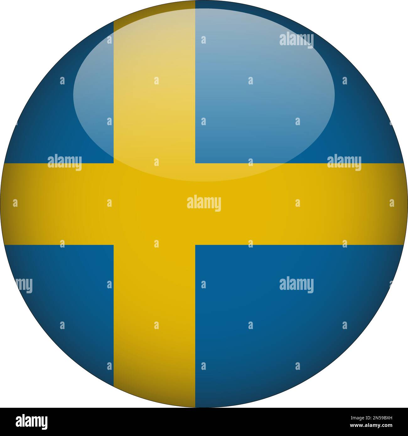 Sweden 3D Rounded Flag Icon Button Vector Stock Vector Image & Art - Alamy